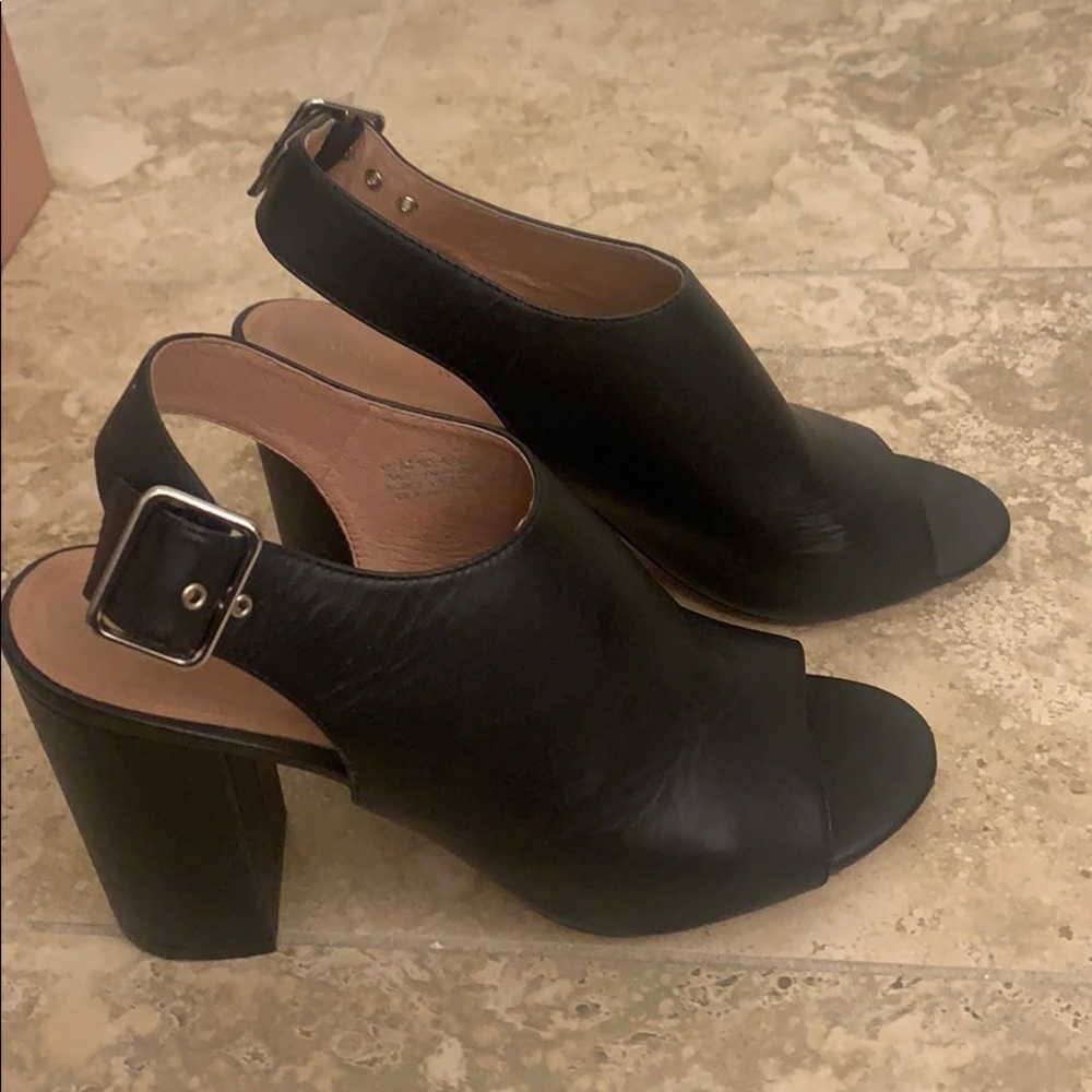 Halogen Black Block Heels - Gem